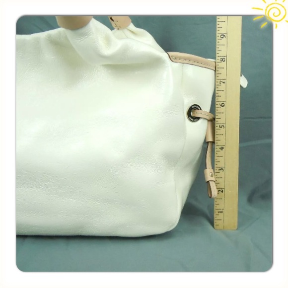 kate spade | Bags | Kate Spade White And Tan Leather Zip Tote | Poshmark